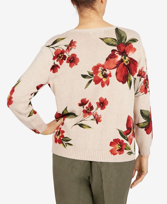 Alfred Dunner Women's Copper Canyon Crew Neck Long Sleeve Floral Print ... Alfred Dunner Women's Copper Canyon Crew Neck Long Sleeve Floral Print ...