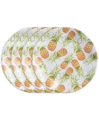 Q Squared Melamine Aloha 8" Salad Plates, Set of 4 - Macy's