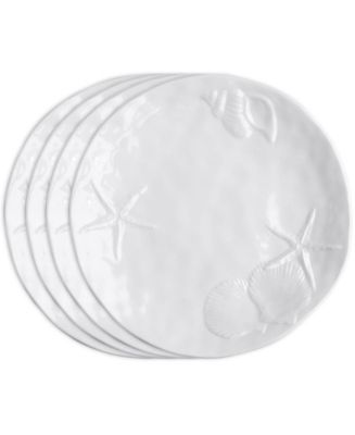 Q Squared Melamine Sea Life 11" Dinner Plates, Set of 4 - Macy's