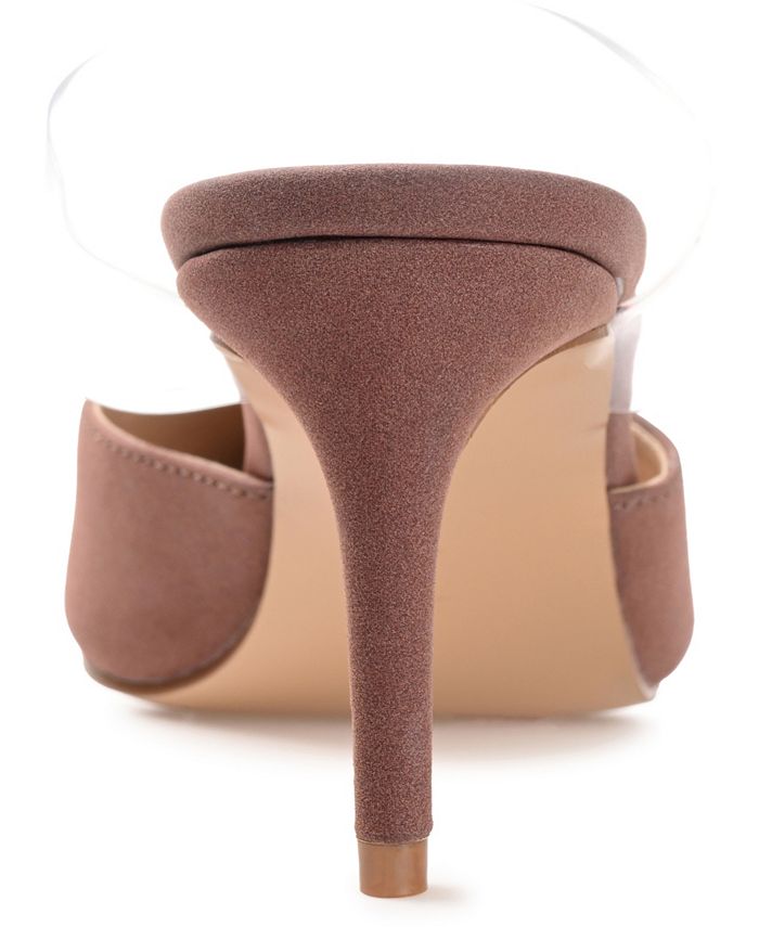 Journee Collection Women's Ollie Lucite Strap Heels - Macy's