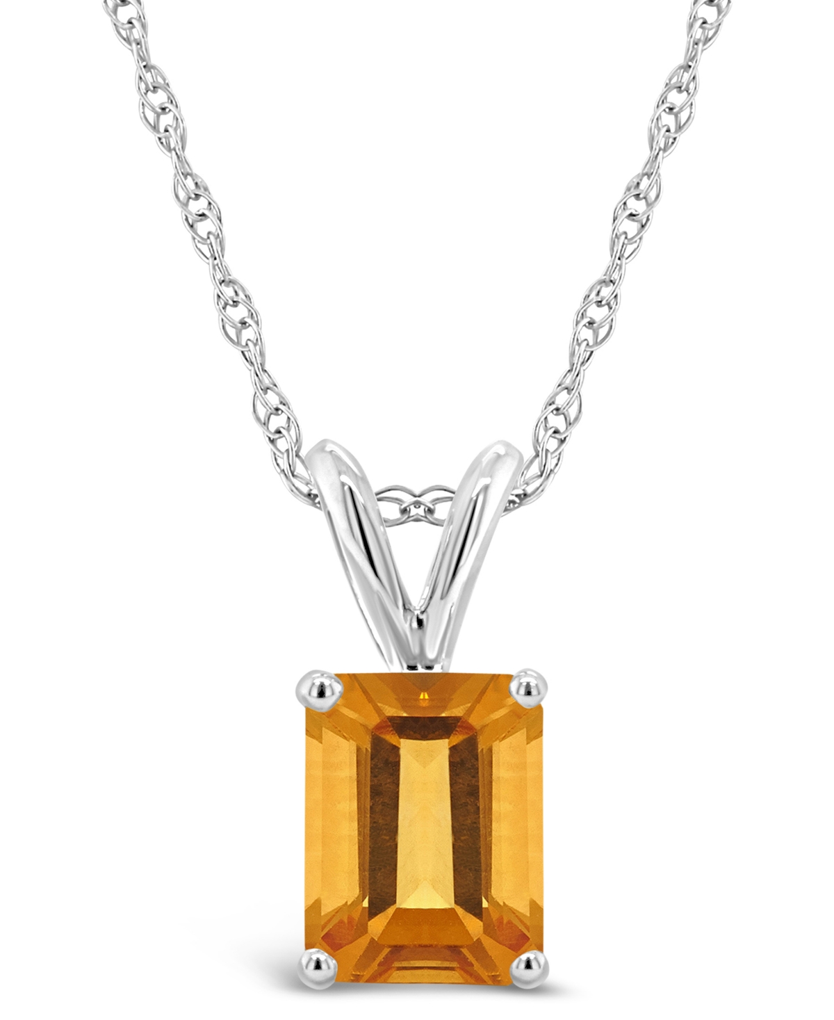 Click here for Citrine (1-5/8 ct.t.w) Pendant Necklace in 14K Whi... prices