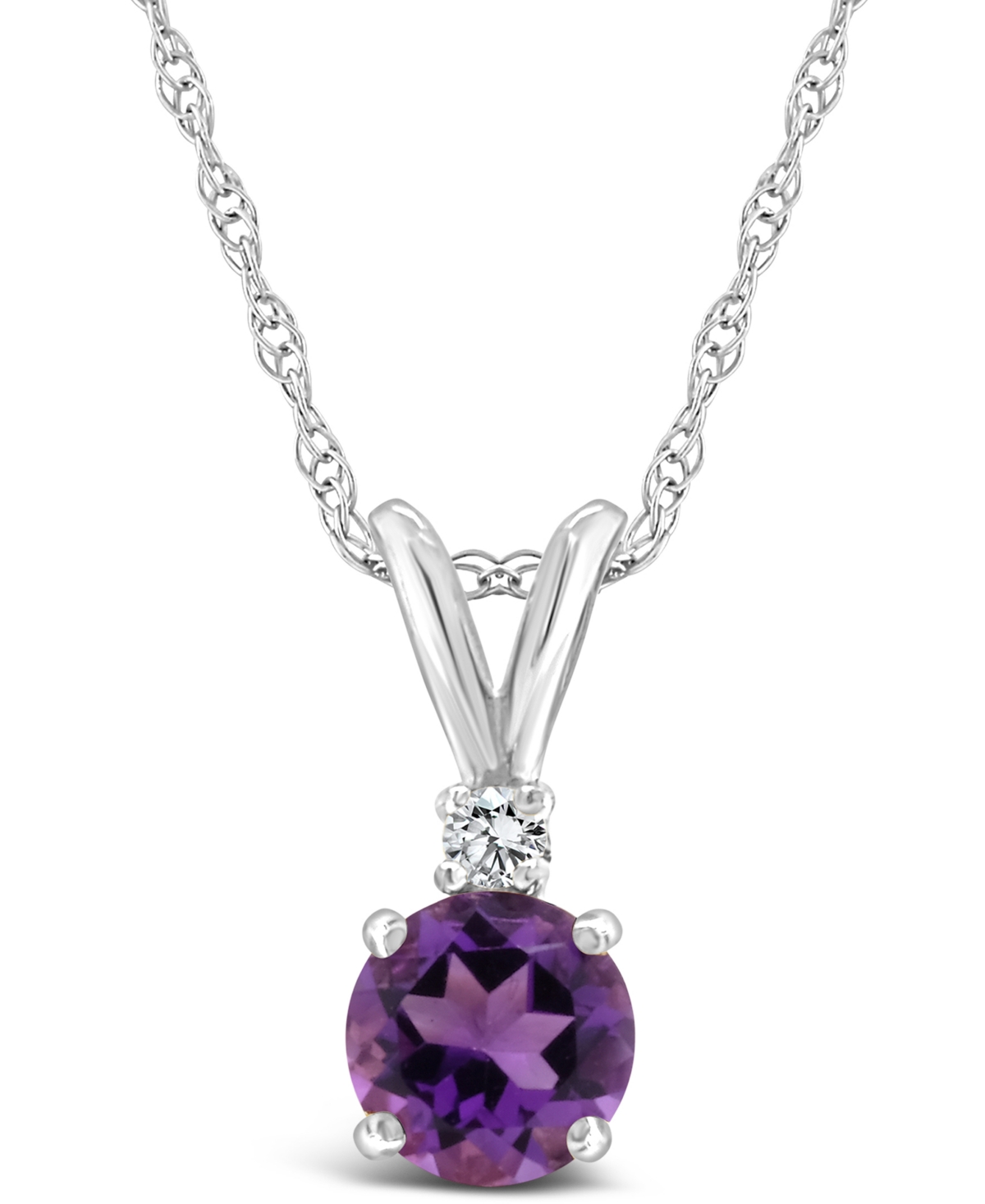 Click here for Amethyst (1/2 ct. t.w.) and Diamond Accent Pendant... prices