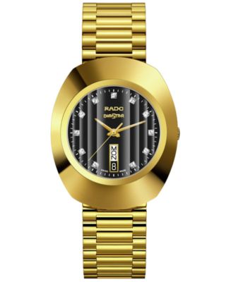 Rado Original Men's Gold-Tone Stainless Steel Bracelet Watch 35mm - Macy's