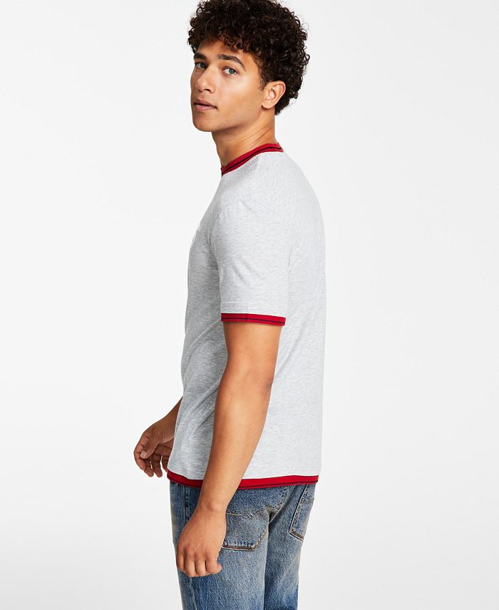 GUESS Men's Isador Tipped Logo Graphic Ringer T-Shirt - Macy's