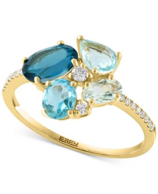 EFFY® Multi-Gemstone (1-7/8 ct. t.w.) & Diamond (1/10 ct. t.w.) Ring in ...