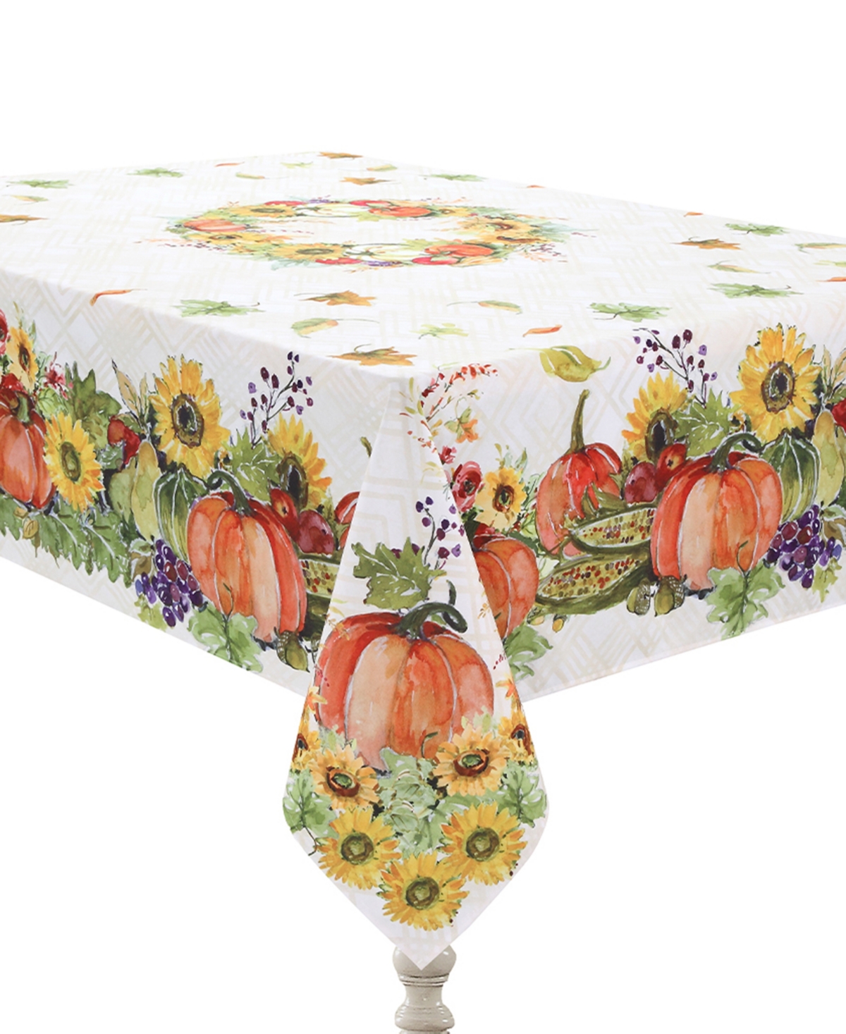 Click here for Laural Home Cornucopia Harvest Tablecloth  70 x 12... prices