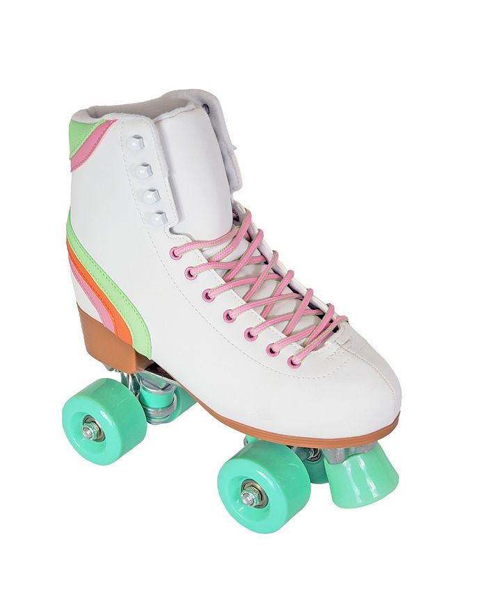 Cosmic Skates Women's Retro Stripes 2 Piece Roller Skates Shoes Set ...