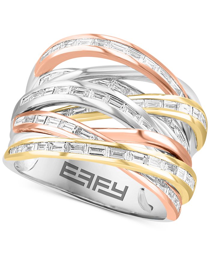 EFFY Collection EFFY® Diamond Multirow Crossover Statement Ring (1-3/8 ...