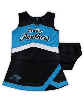 Infant Girls Black, Blue Carolina Panthers Cheer Captain Jumper Dress ...