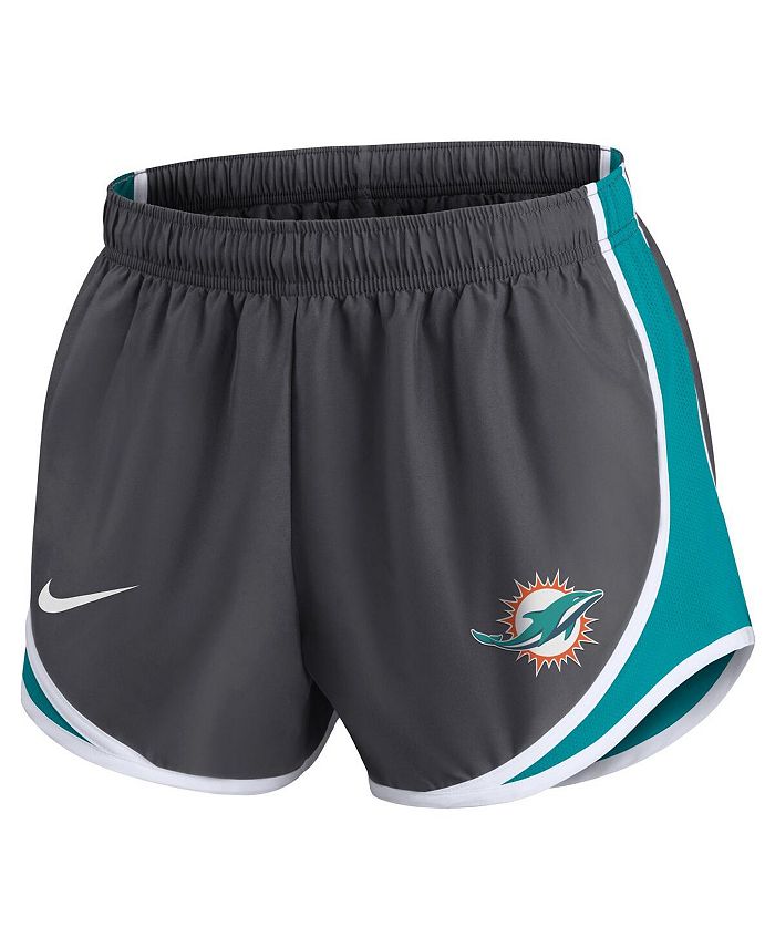 Nike Women's Charcoal Miami Dolphins Logo Performance Tempo Shorts - Macy's