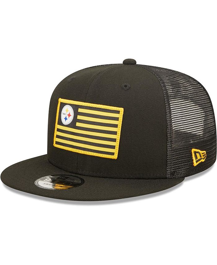 New Era Men's Black Pittsburgh Steelers Republic Redux 9FIFTY Snapback ...