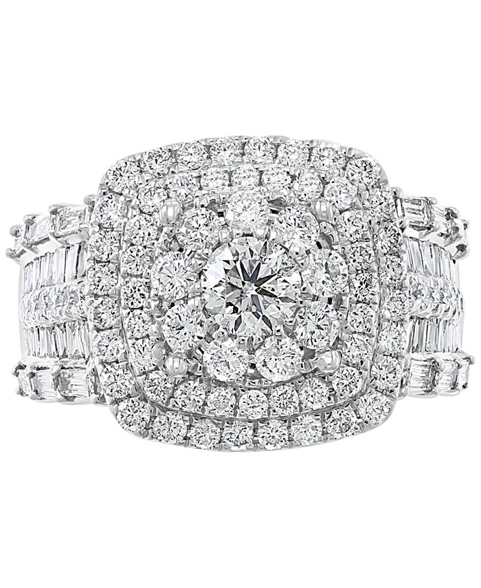 EFFY Collection EFFY® Diamond Halo Cluster Ring (2-1/5 ct. t.w.) in 14k ...