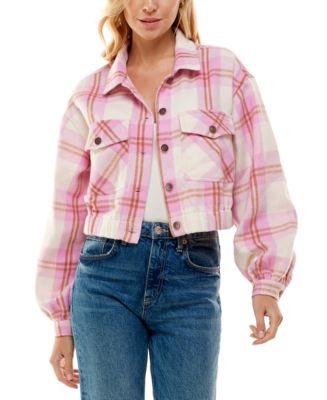 Ultra Flirt Juniors' Cropped Shacket - Macy's