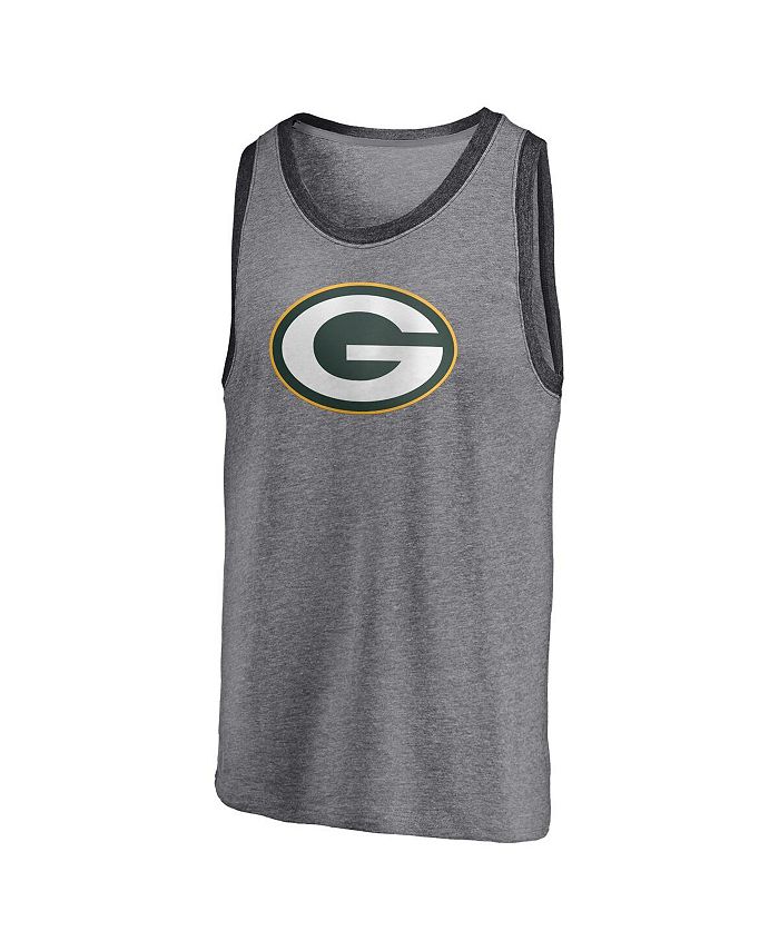 Fanatics Men's Heathered Gray and Heathered Charcoal Green Bay Packers ...