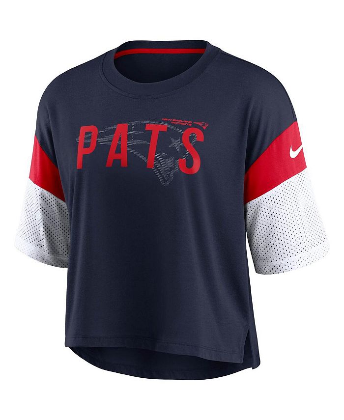 Nike Women's Navy and White New England Patriots Nickname Tri-Blend ...