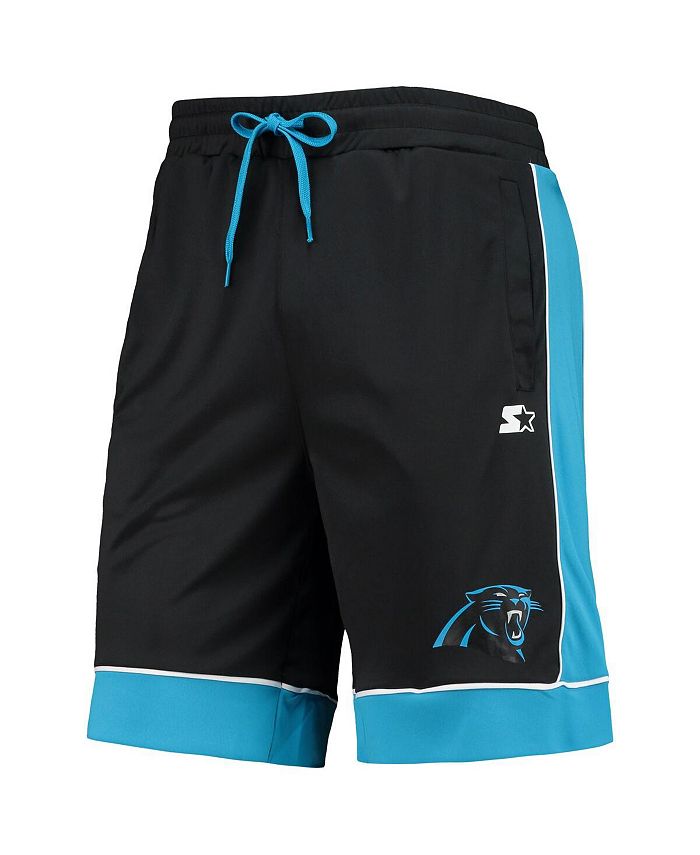 Starter Men's Black, Blue Carolina Panthers Fan Favorite Fashion Shorts ...