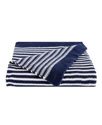 Splendid Double Stripe Knit Throw, 70" x 50" - Macy's