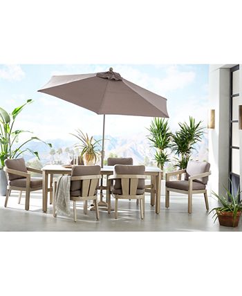 Agio Reid Outdoor 84" X 42" Rectangle Porcelain Top Dining Table ...