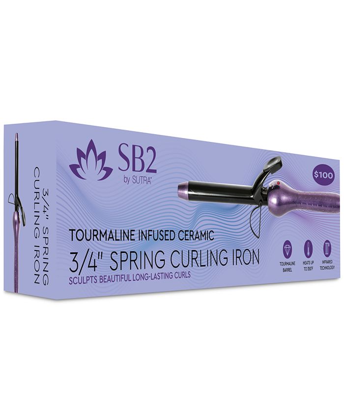 Sutra Beauty Tourmaline Infused Ceramic 3/4" Spring Curling Iron ...