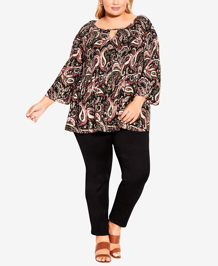 Avenue Plus Size Pleater Tunic Top & Reviews - Tops - Plus Sizes - Macy's