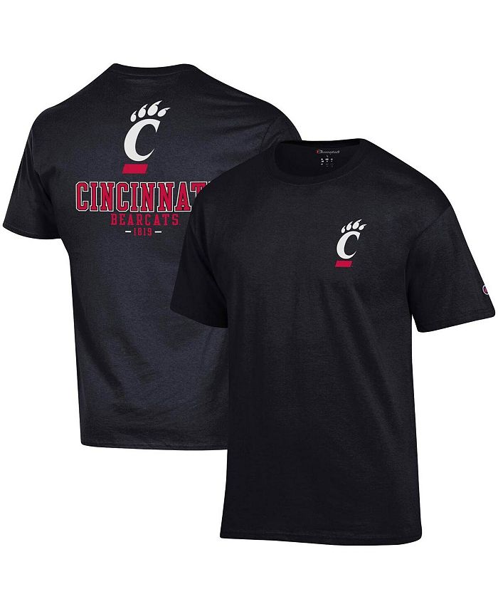 Champion Men's Black Cincinnati Bearcats Stack 2-Hit T-shirt - Macy's