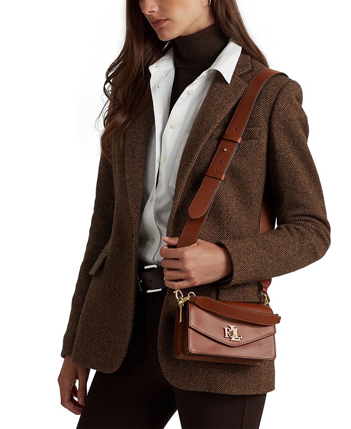 Lauren Ralph Lauren Small Leather Tayler Convertible Crossbody Bag - Macy's