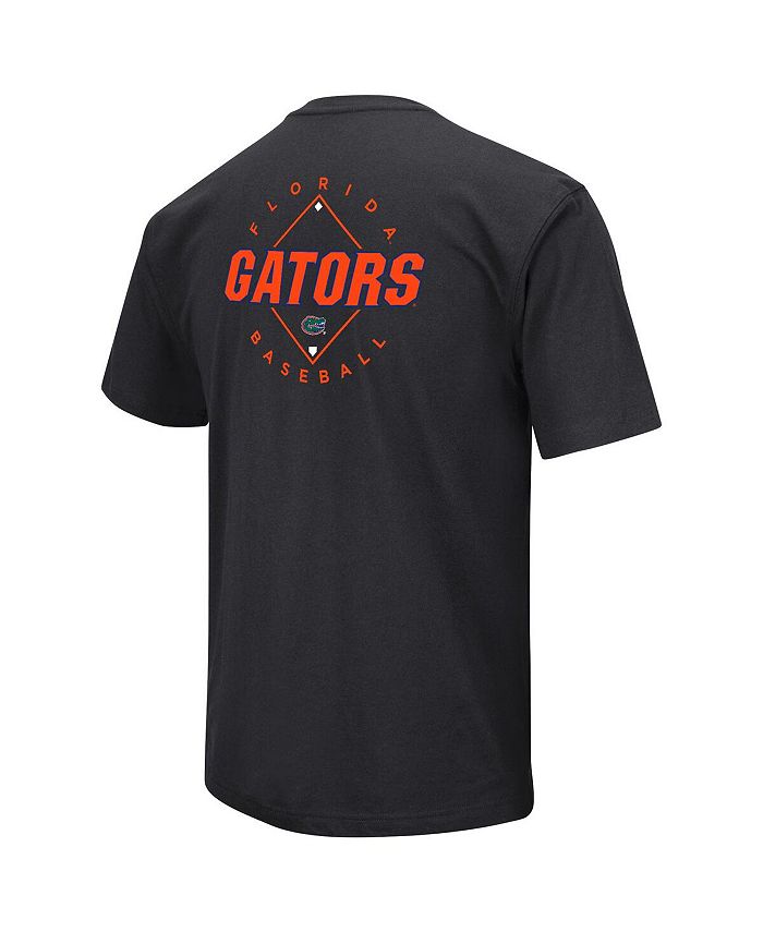 Colosseum Men's Black Florida Gators Baseball On-Deck 2-Hit T-shirt ...