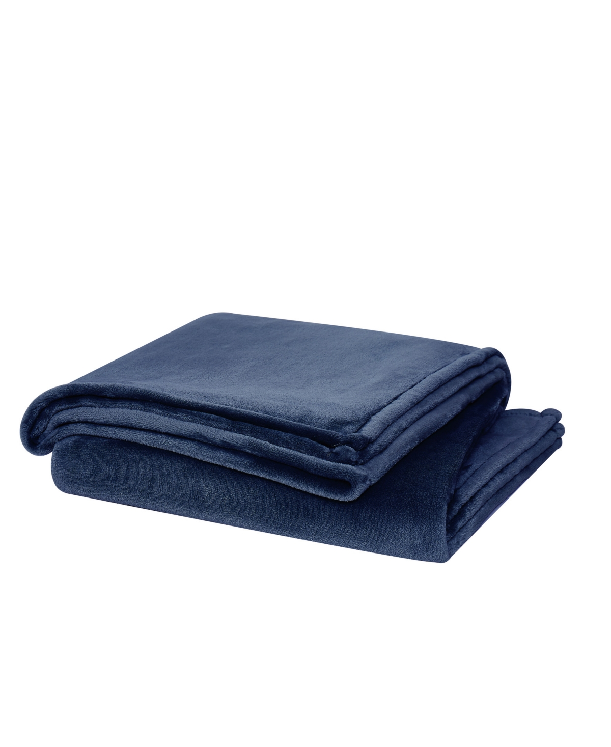 Click here for Cannon Solid Plush Blanket  King - Dark Blue prices