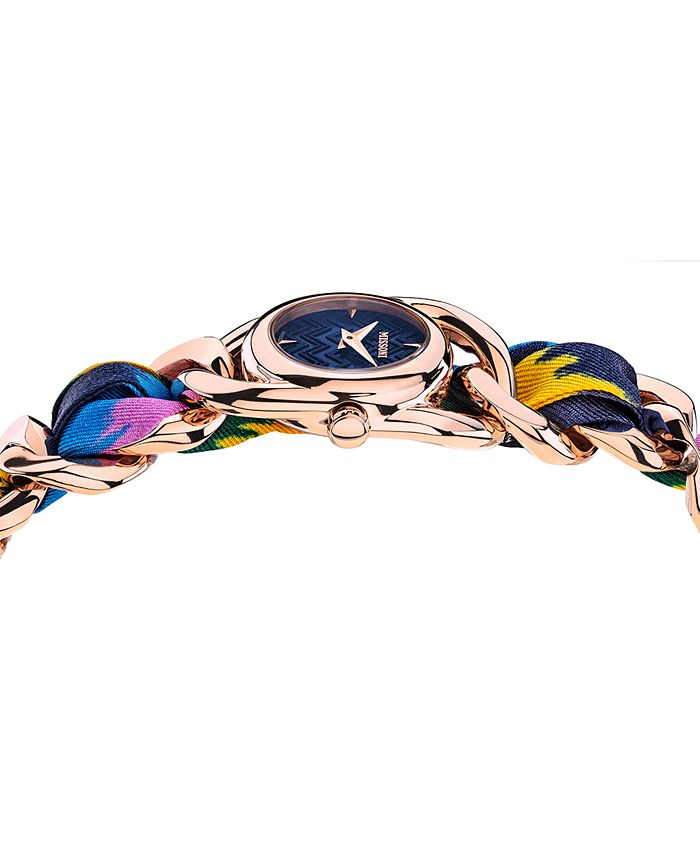 Missoni Women's Swiss Gioiello Multicolor Silk & Rose Gold Ion Plated ...
