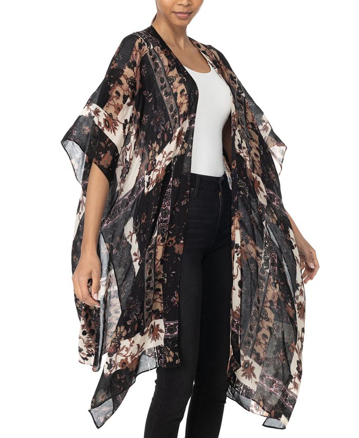 I.N.C. International Concepts Patchwork-Print Duster Topper, Created ...