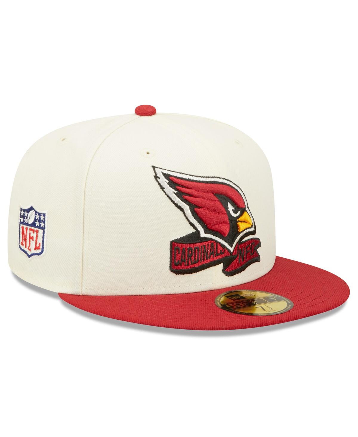 New Era Men's Cream, Cardinal Arizona Cardinals 2022 Sideline 59fifty ...