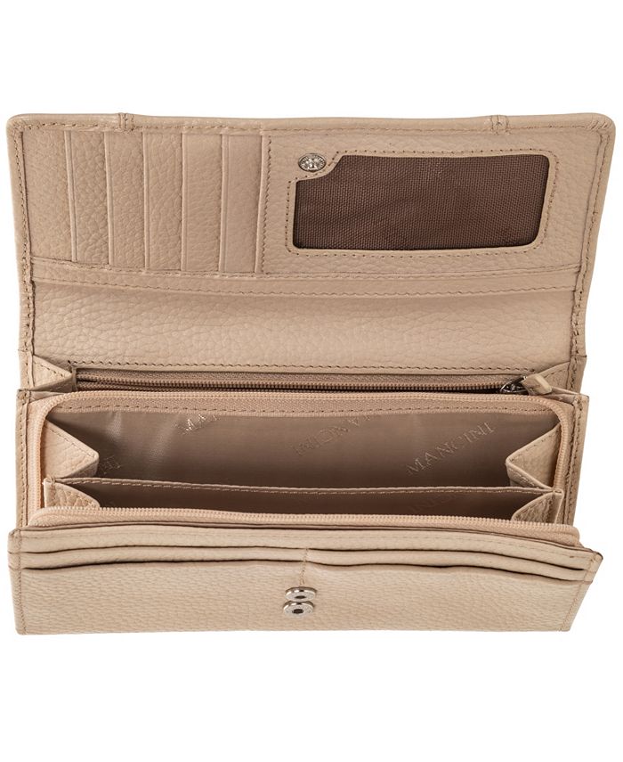 Mancini Women's Pebbled Collection RFID Secure Mini Clutch Wallet - Macy's