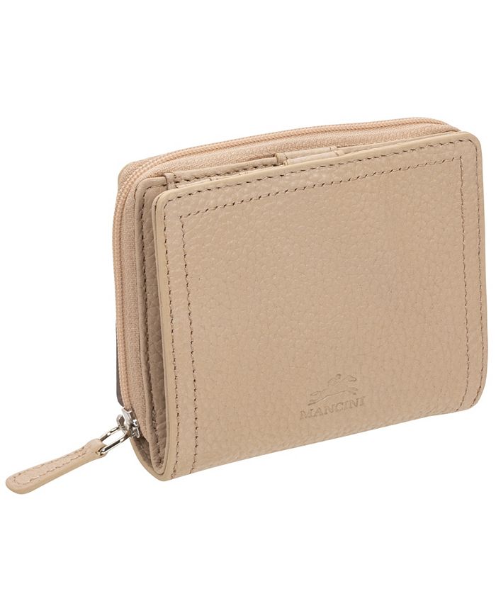 Mancini Women's Pebbled Collection RFID Secure Mini Clutch Wallet - Macy's