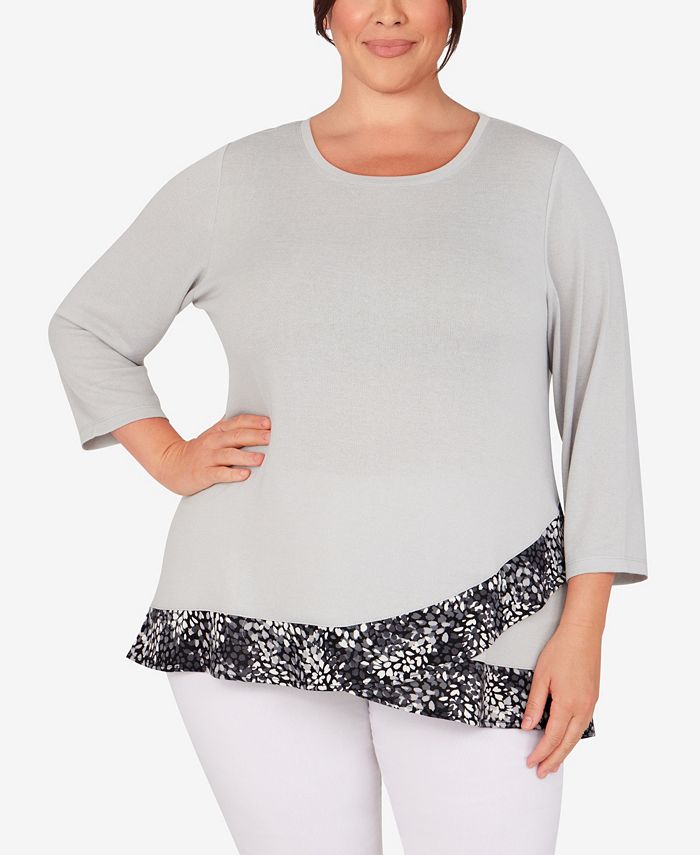 Ruby Rd Plus Size Chic Combo Top And Reviews Tops Plus Sizes Macys