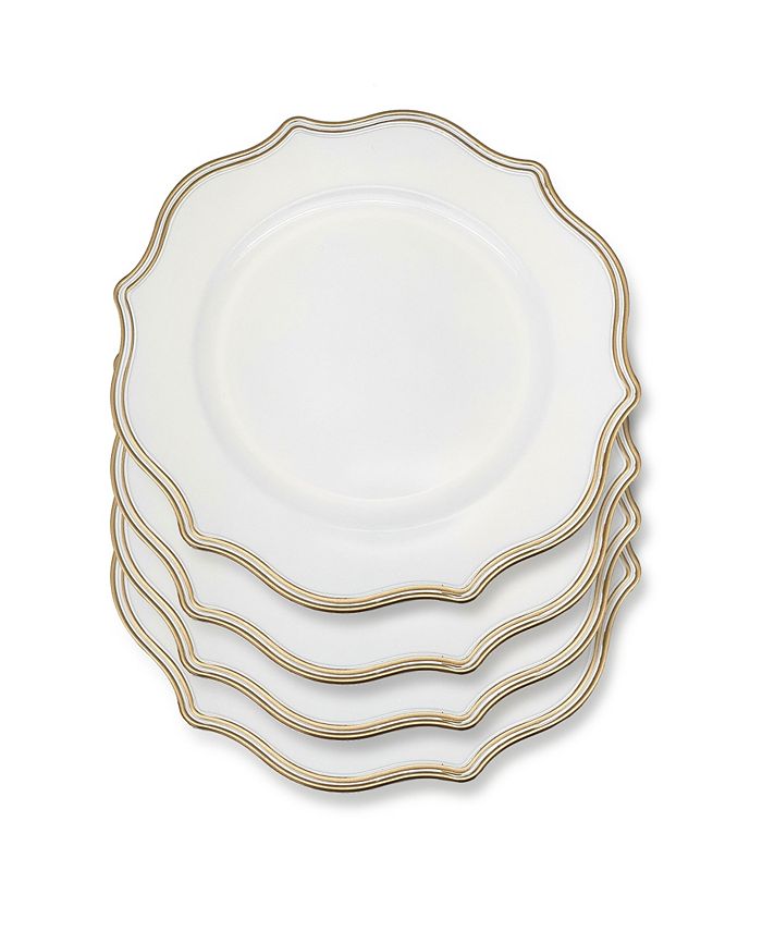 American Atelier Lacey Charger Plates 13" Set, 4 Pieces - Macy's