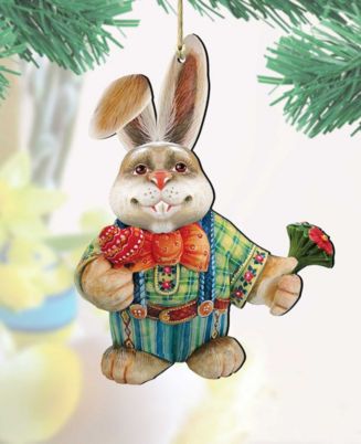 Designocracy Father Bunny Holiday Ornaments Holiday, Set of 2 - Macy's