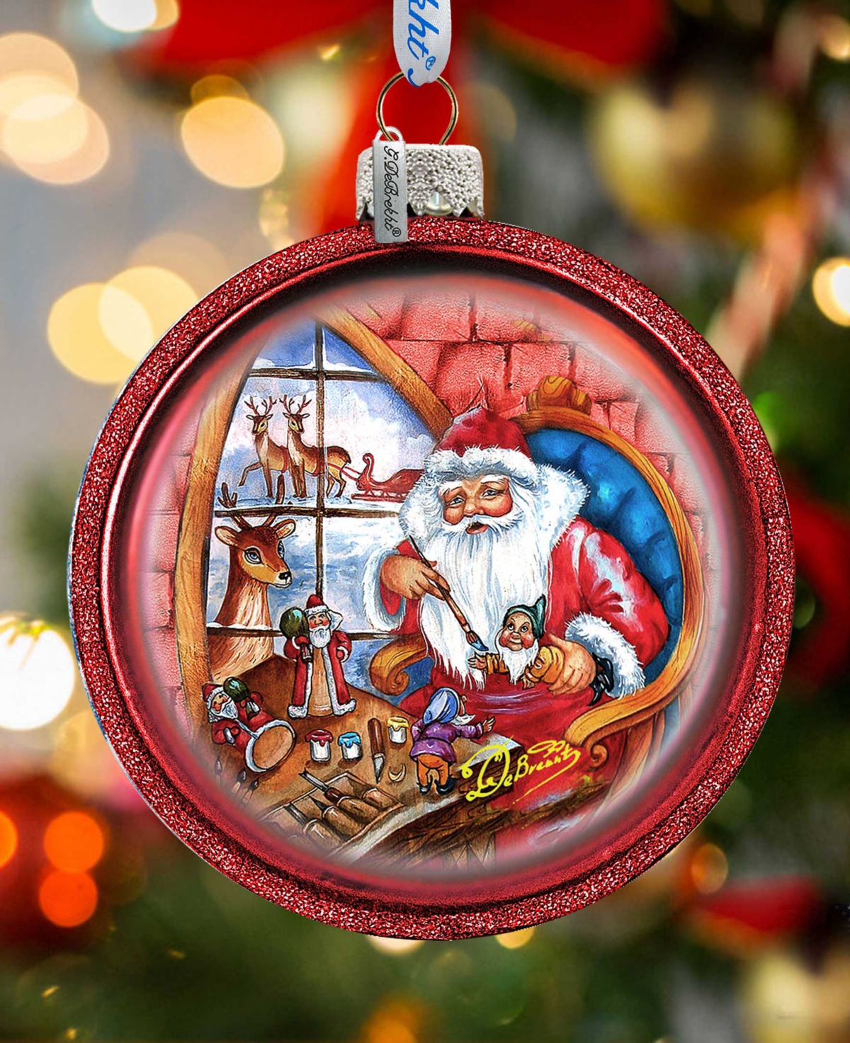 Click here for G.DeBrekht Santa Workshop Holiday Ornament - Multi... prices