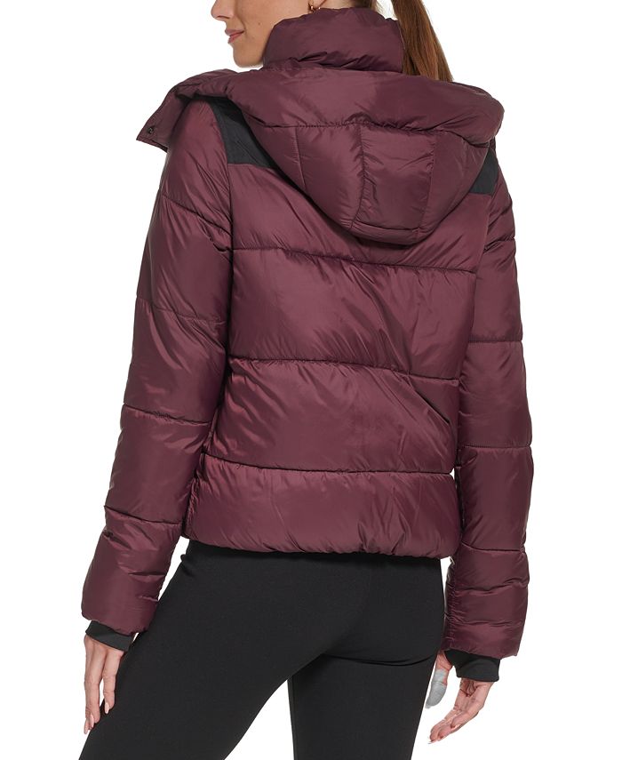 DKNY Women's Colorblock Puffer Jacket & Reviews - Activewear - Women ...