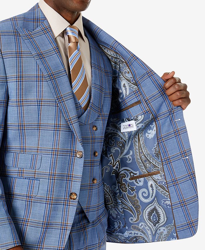 Tayion Collection Men's Classic-Fit Wool Blend Suit Jacket & Reviews ...