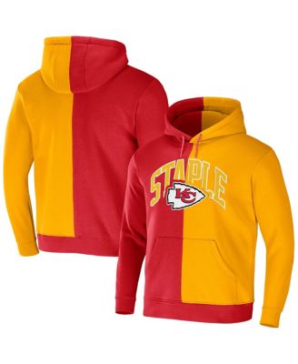 Men's NFL X Staple Red, Yellow Kansas City Chiefs Split Logo Pullover ...