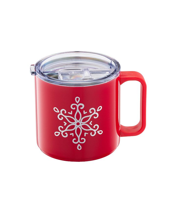 Cambridge Stackable Snowflake Insulated Coffee Mugs, Set of 2 - Macy's
