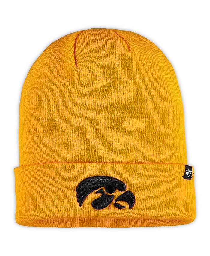'47 Brand Men's '47 Gold Iowa Hawkeyes Raised Cuffed Knit Hat - Macy's