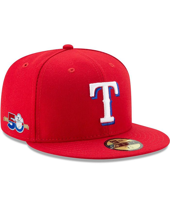 New Era Men's Red Texas Rangers 50th Anniversary Authentic Collection ...