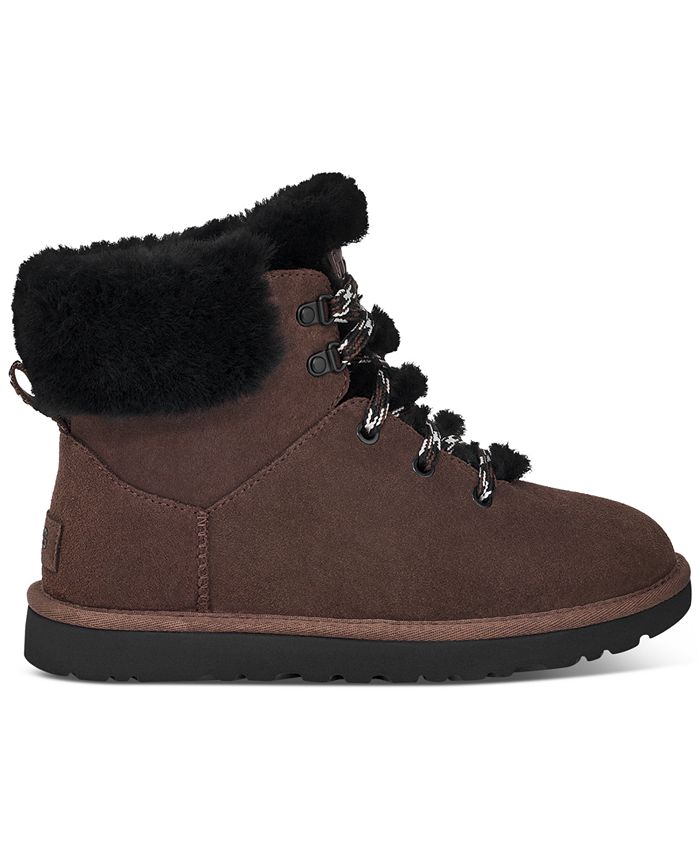 UGG® Women's Classic Mini Alpine Lace-Up Booties - Macy's