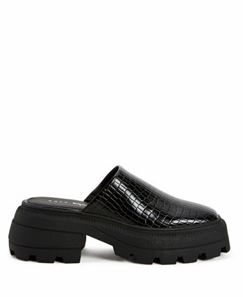 Katy Perry Women's The Geli Combat Square Toe Cozy Lug Sole Mules - Macy's