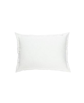Bright White Linen Down Lumbar Pillow - Macy's