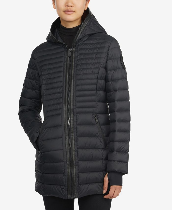 PAJAR Women's s Lyvien Packable Light Weight Puffer Coat with Fixed Hood - Macy's