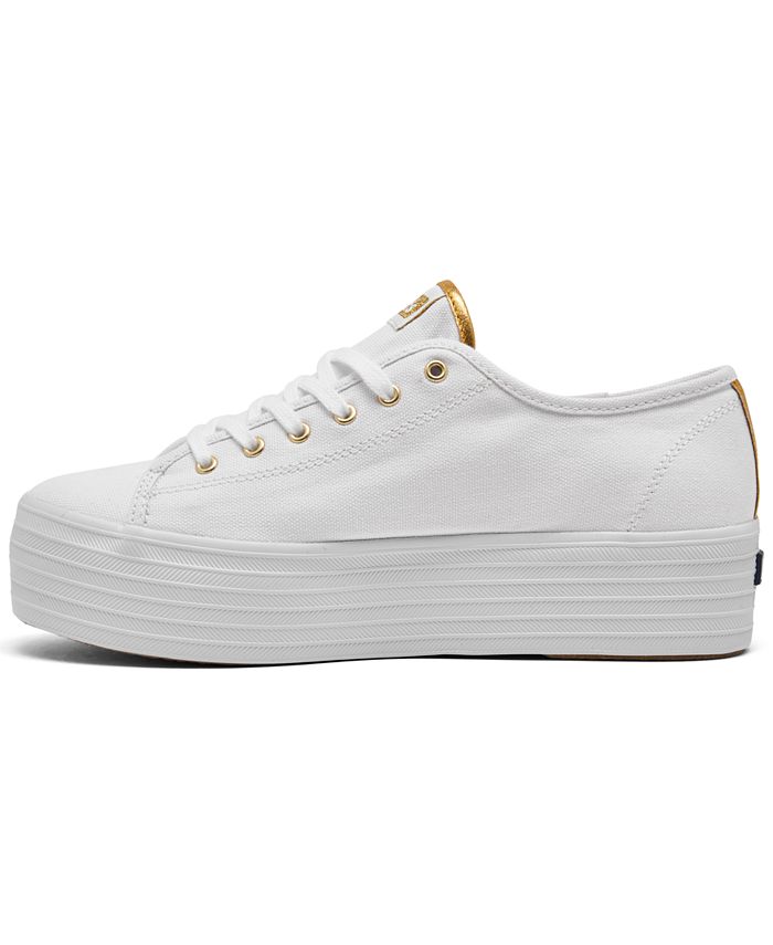 Keds Women's Triple Up Canvas Metallic Platform Casual Sneakers from ...