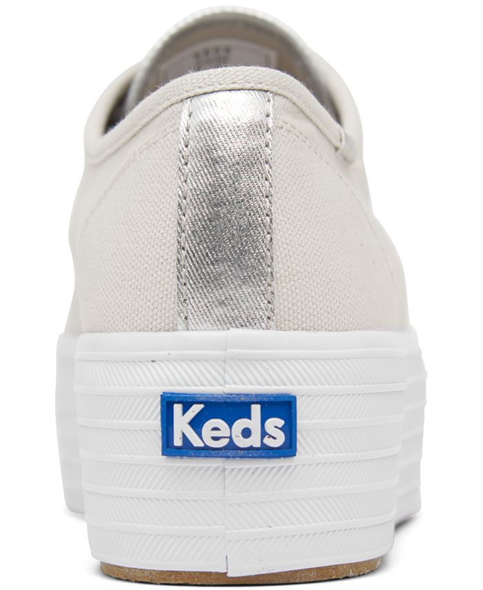Keds Women's Triple Up Canvas Metallic Platform Casual Sneakers from ...