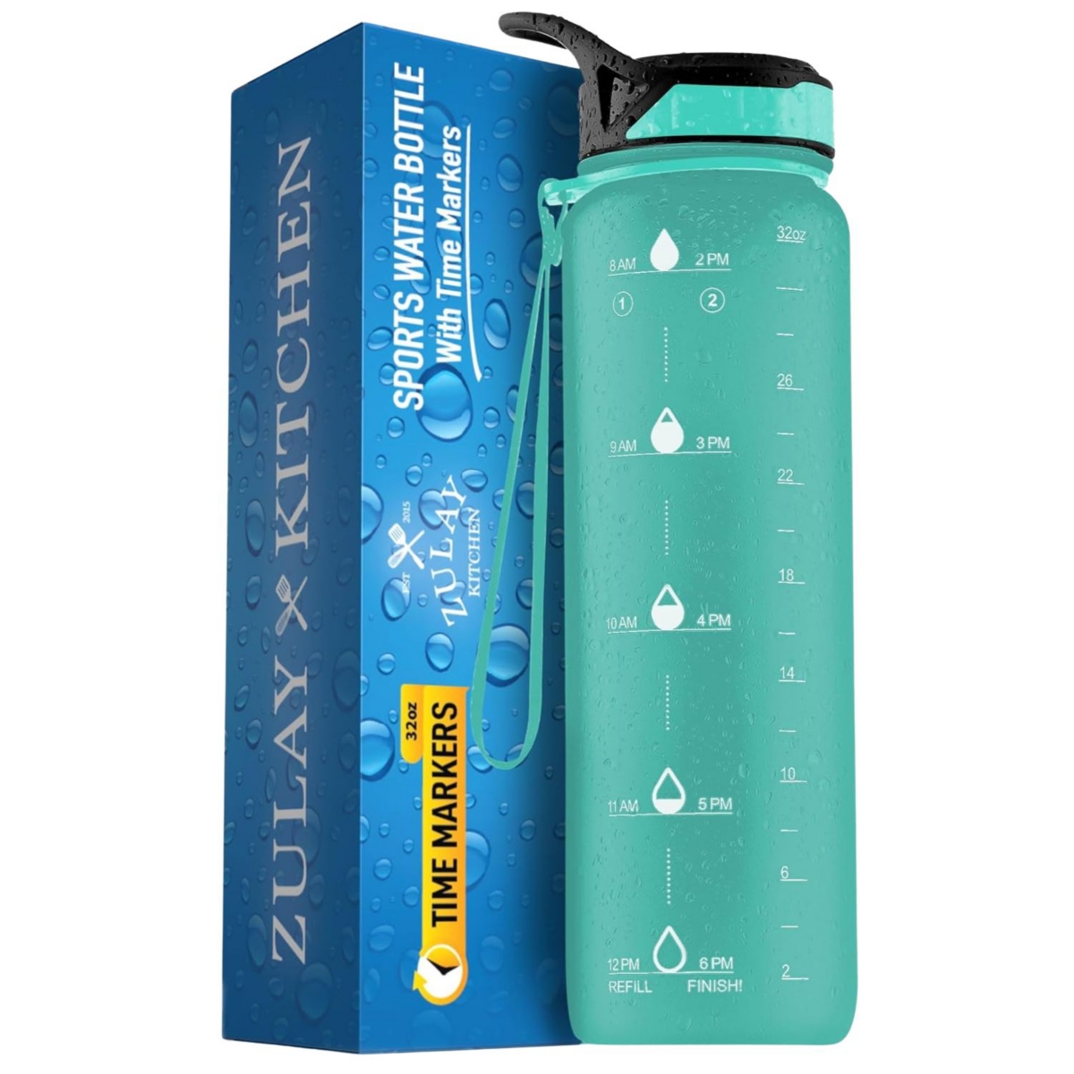 Click here for Hydration Nation Water Bottle With Time Marker 32o... prices